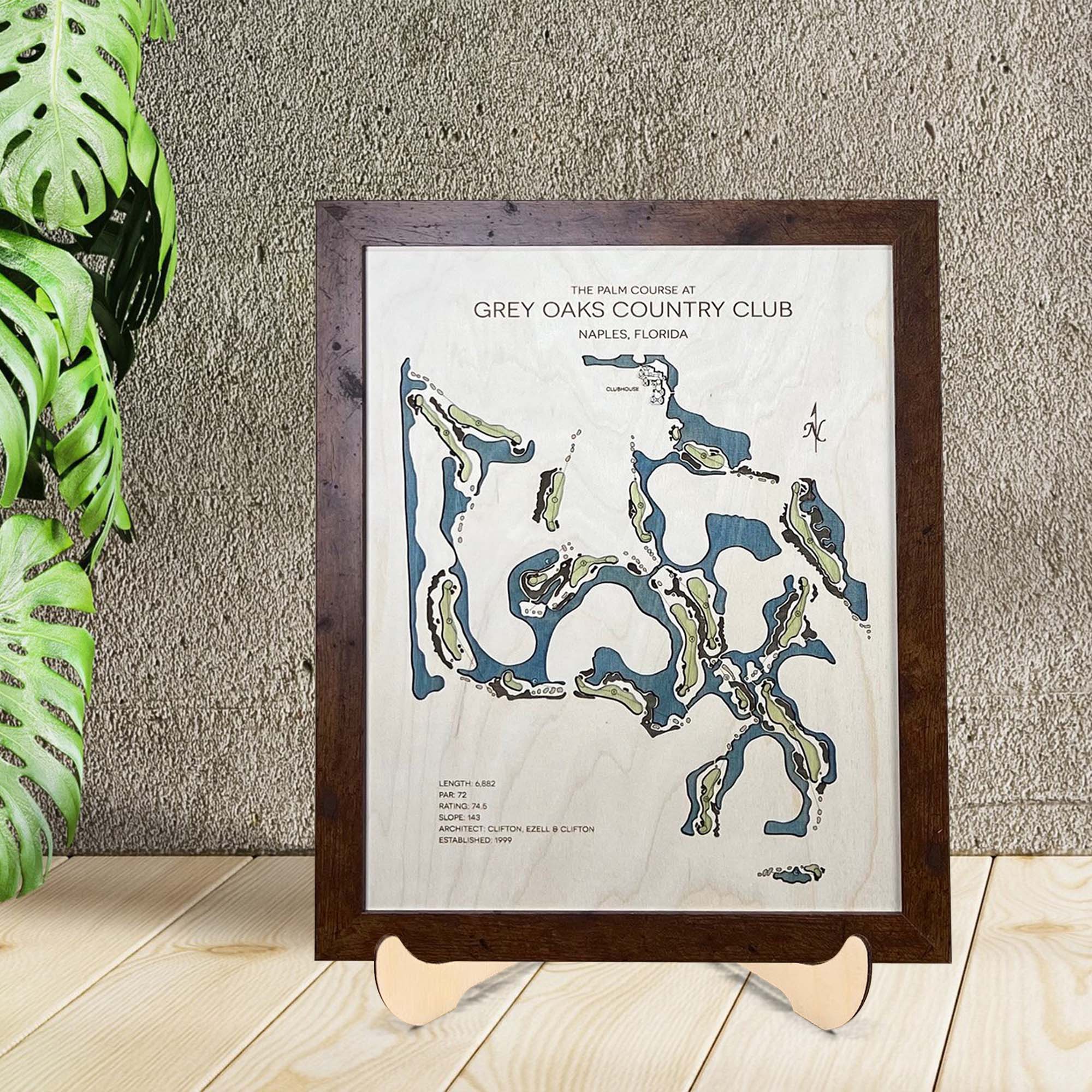 Custom Golf Course Map, Golf Art, Goft Wood Sign, Gift For Golfers ...