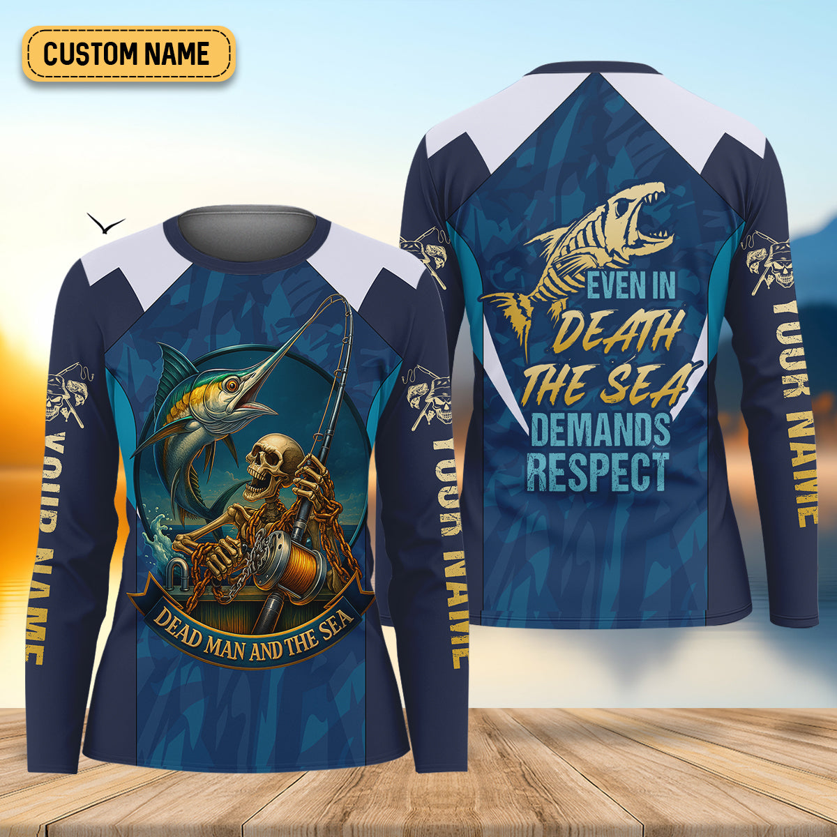 Marlin Fishing SPF Shirts, Dead Man and The Sea Fishing Shirts, Fishin – CustomFam