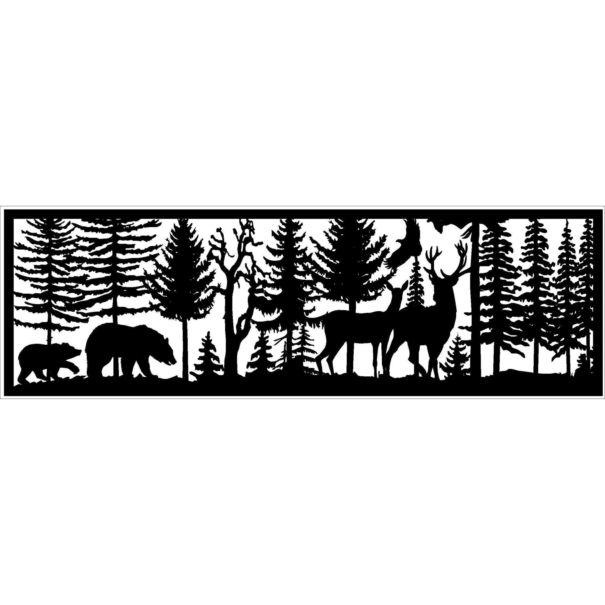 Bear and Cub Buck and Doe Eagle Metal Sign With or without LED, Metal ...