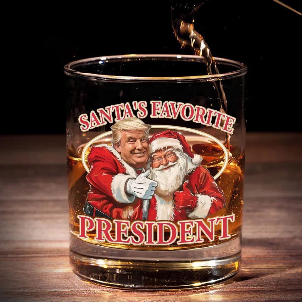 Santa's Favorite 47th US President Whiskey Glass, Trump President Wine ...