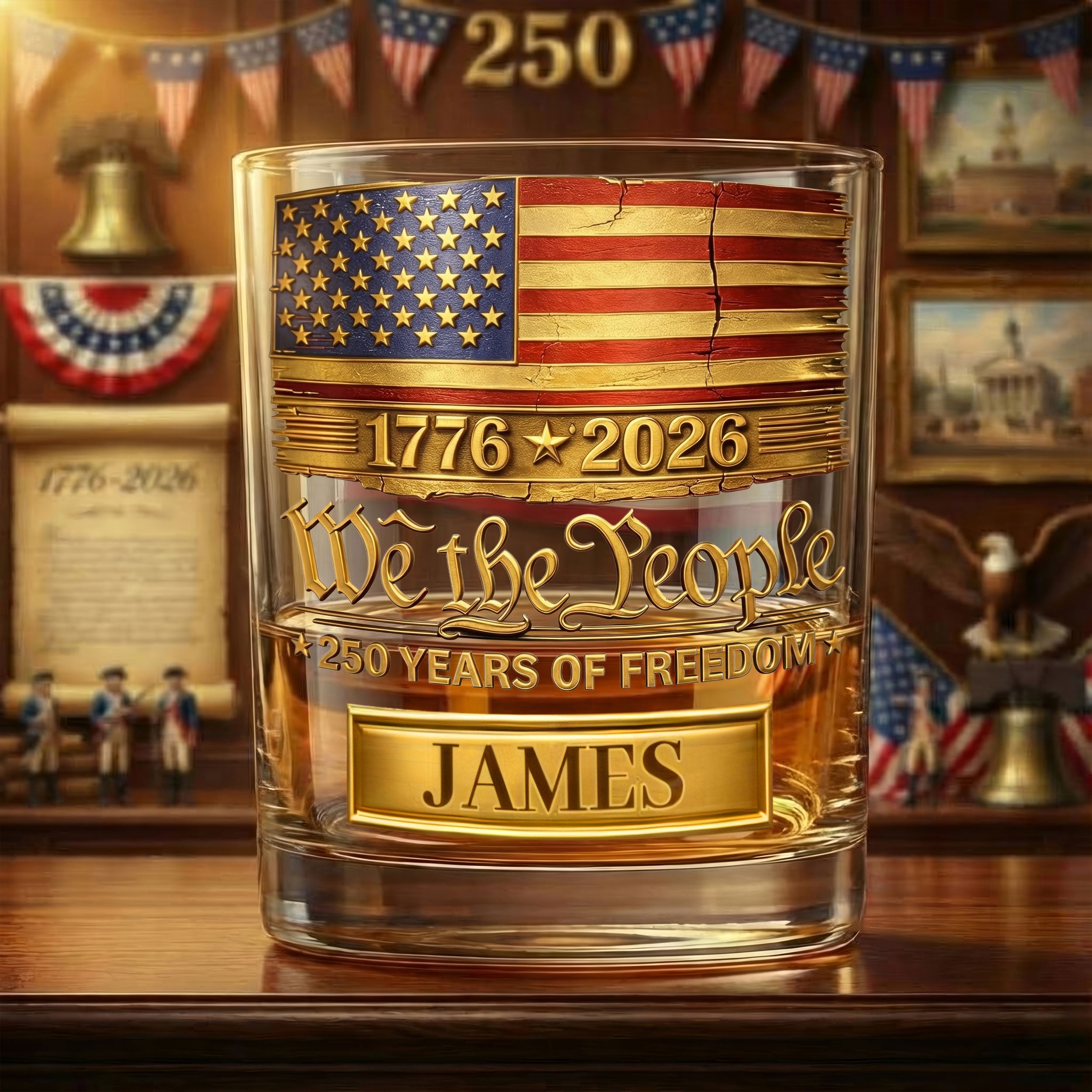 We The People 250th Anniversary 1776-2026 Whiskey Decanter Set, Americ ...