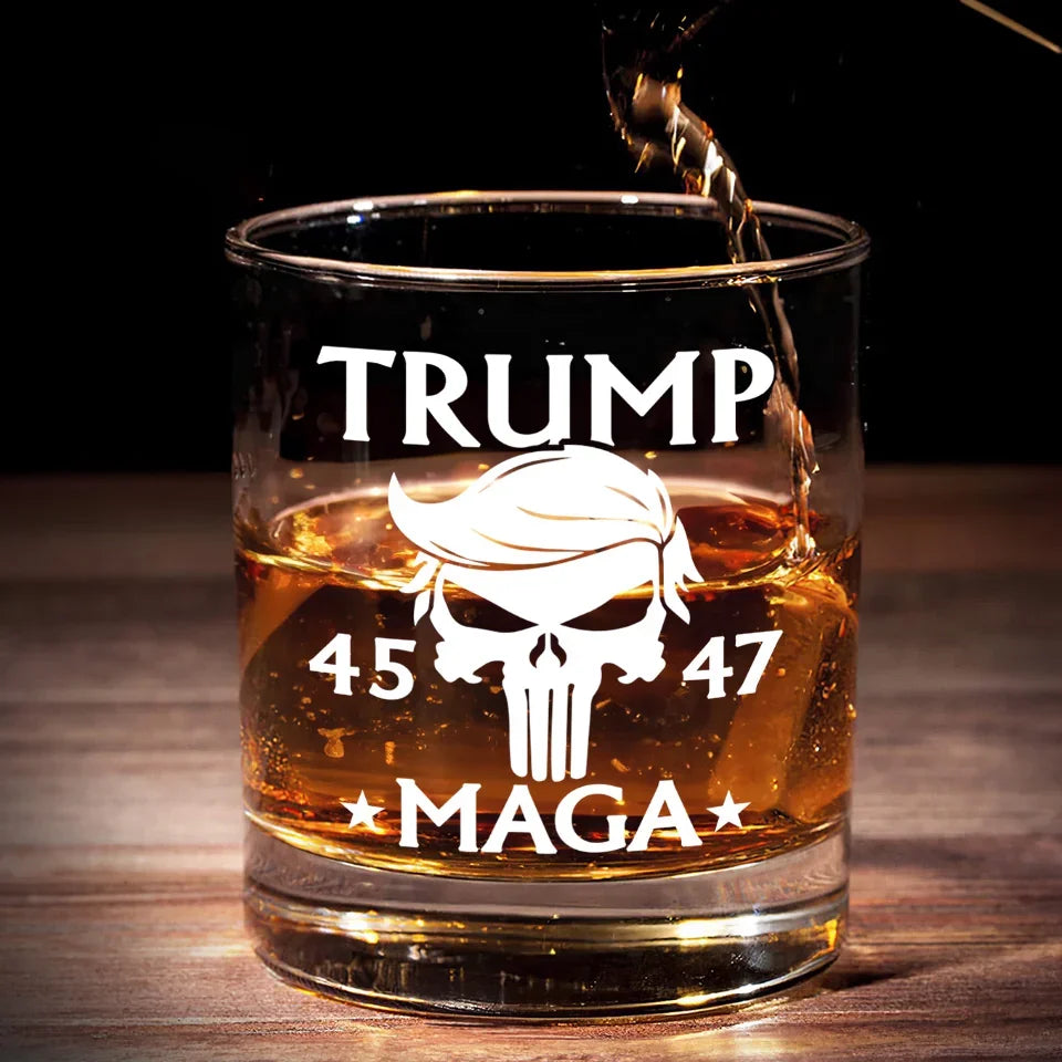 Trumpmaga 47th President Of The United States Whiskey Glass, Old Fashi ...