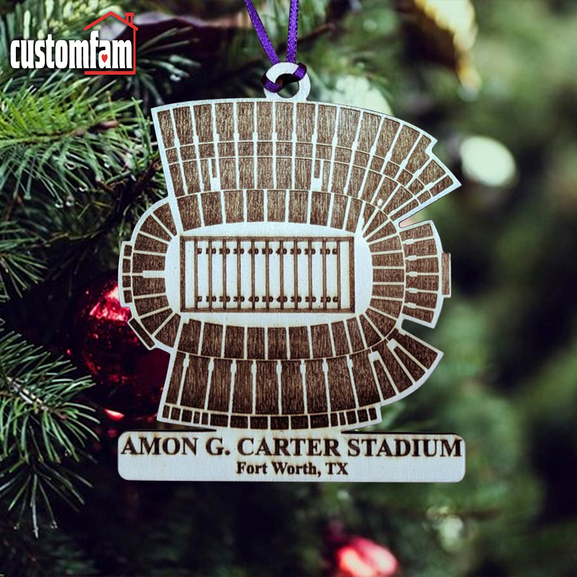 Amon G. Carter Stadium Personalized Football League Stadium Ornament ...