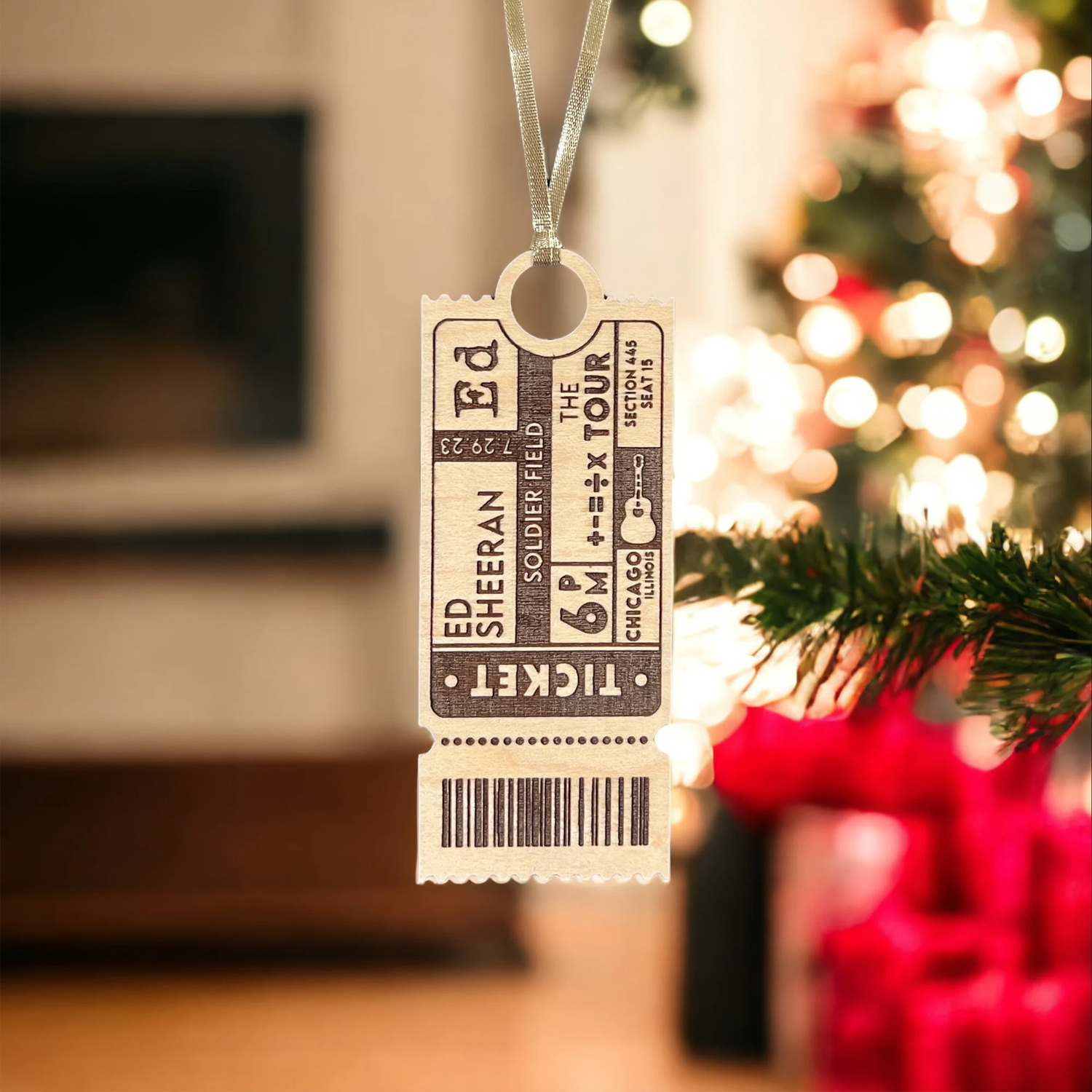 Custom Ticket Christmas Ornament, Concert Goers Gifts, Gift For Fans ...