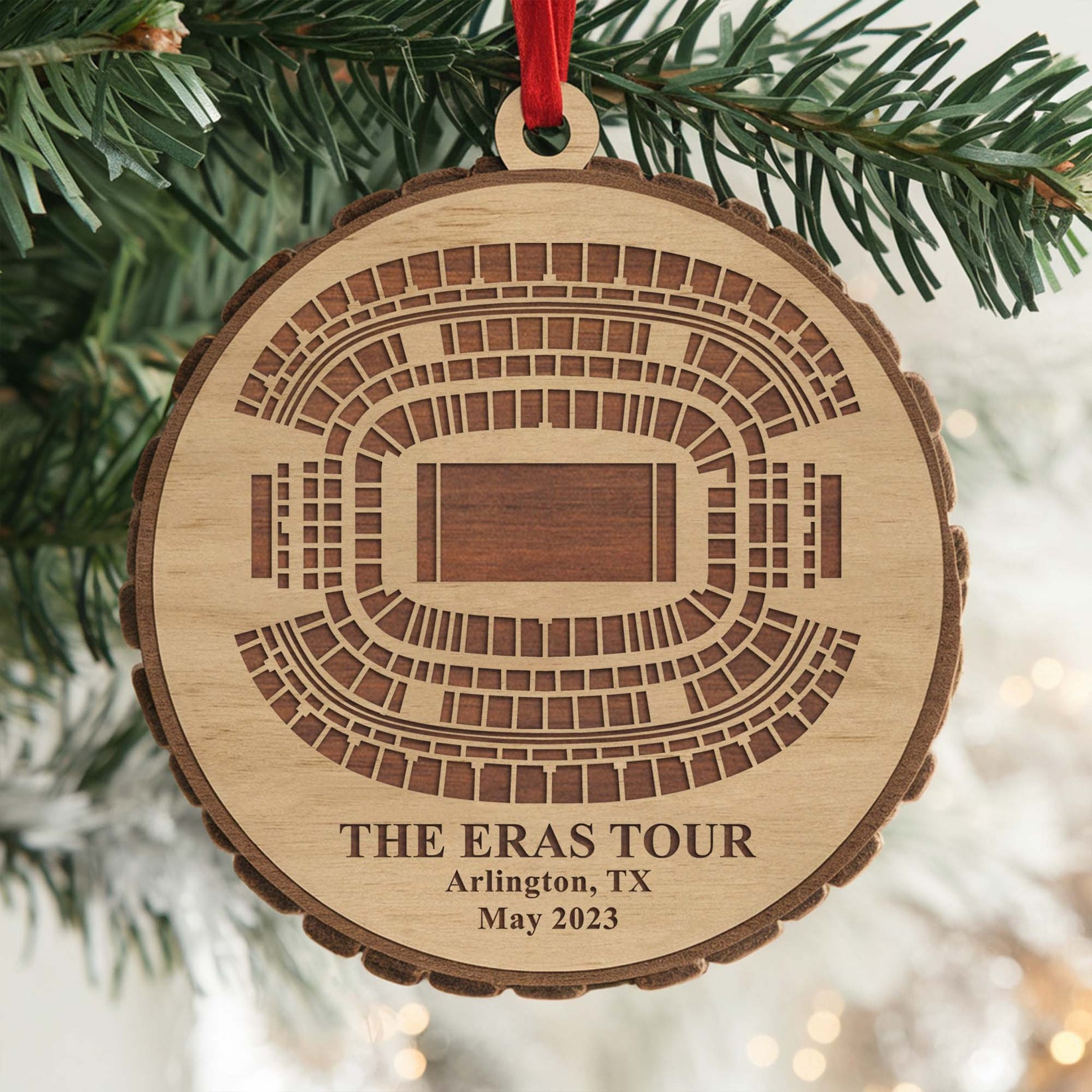 The Eras Tour Arlington Stadium Personalized Christmas Wood Ornament ...