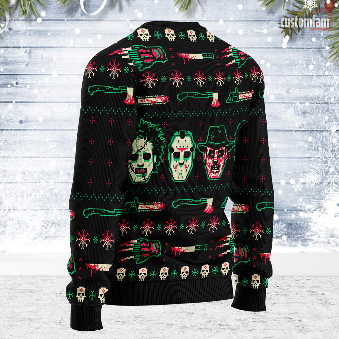Horror Killer Christmas Ugly Sweater, Horror Christmas Sweater, Christ ...