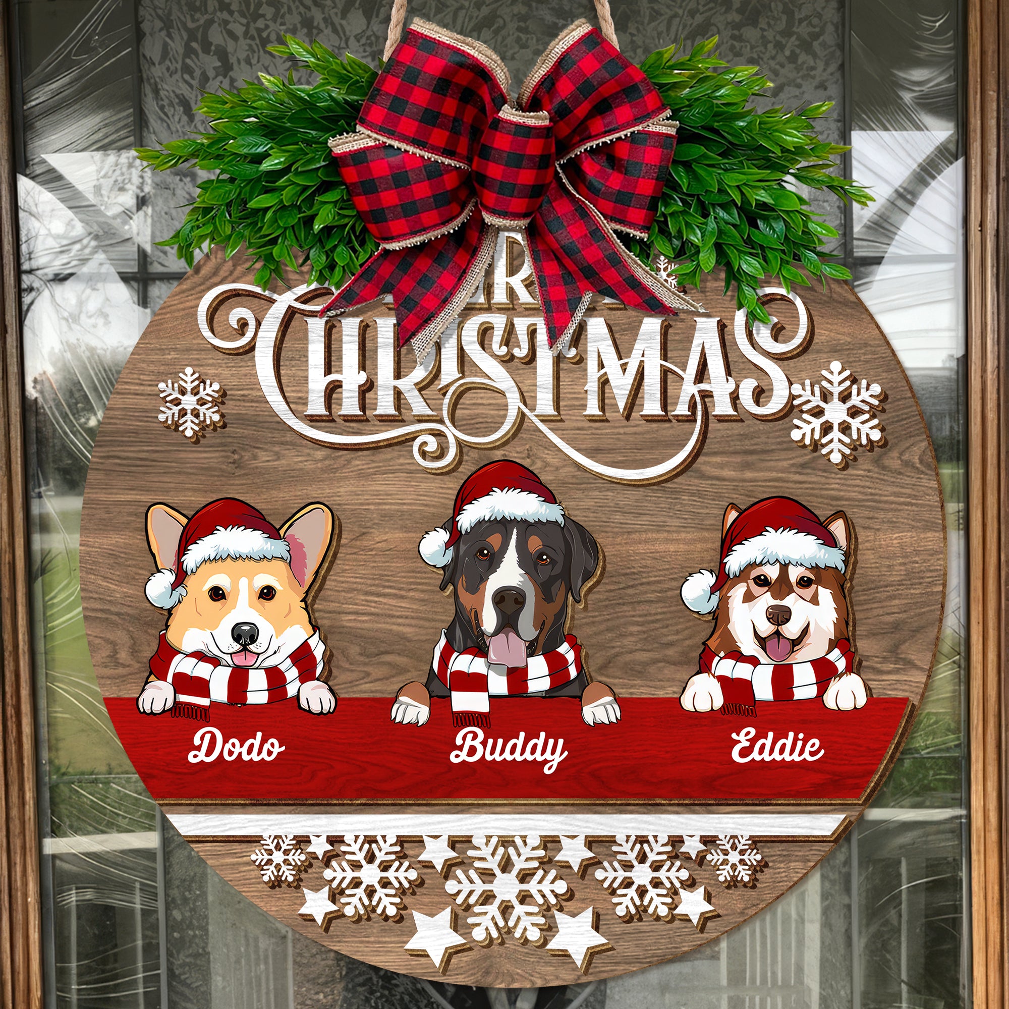 Merry Christmas Personalized 2 Layered Christmas Wood Sign, Gifts For ...