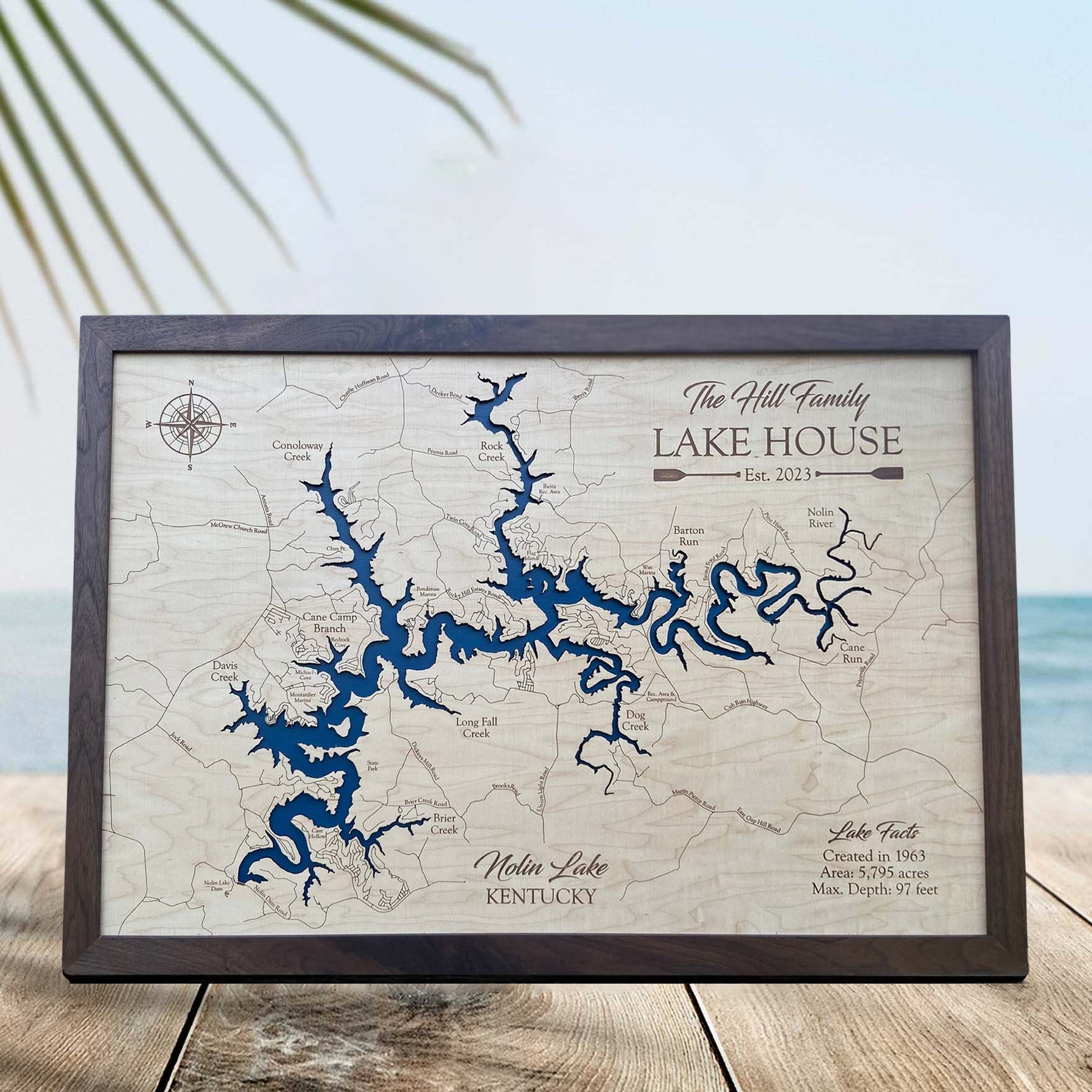 Custom Any Lake Wood Art, Lake Map, Lake House Decor, Lake Wall Art ...