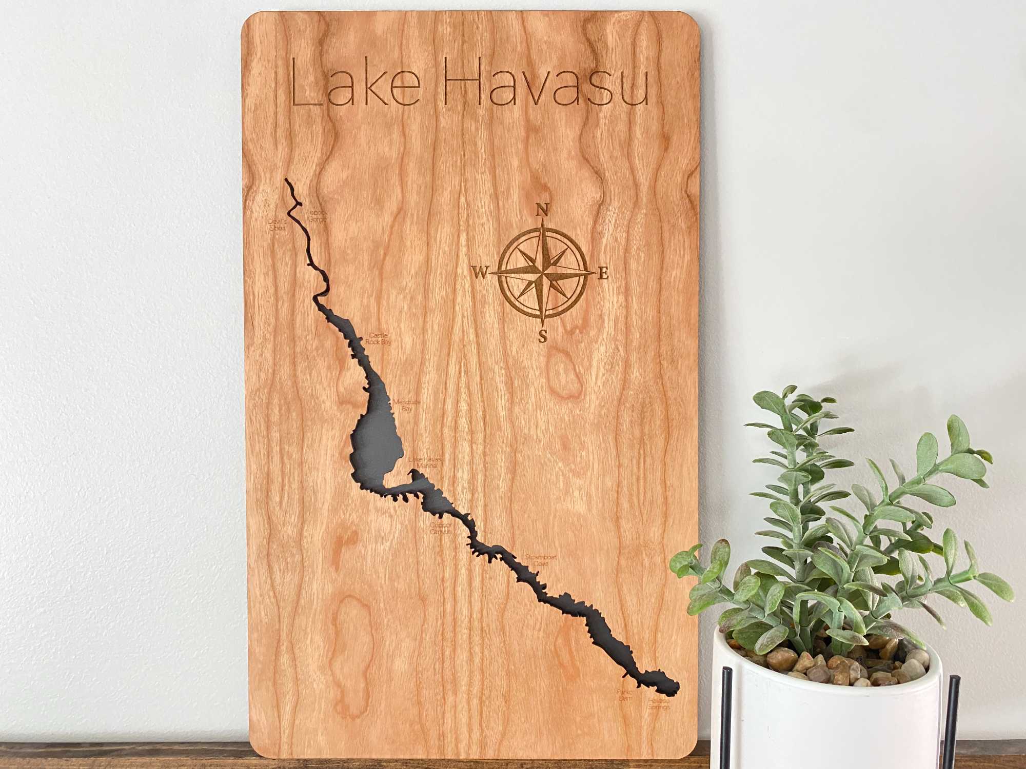 Lake Havasu Map Wood Sign, Unique Christmas Gifts For HIm – CustomFam