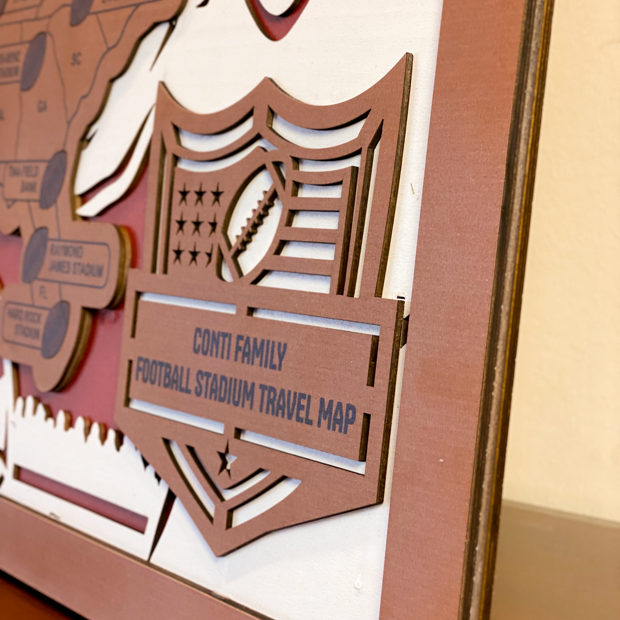 Customize Football Stadium Map, Football Map USA, Football Stadium Tra ...