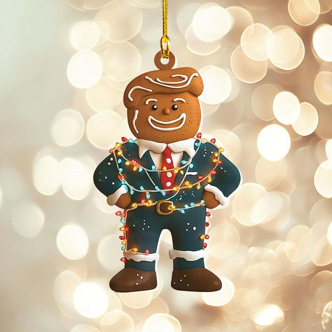 Trump2024 Acrylic Ornament, Trump Gingerbread, Funny Political Ornamen ...