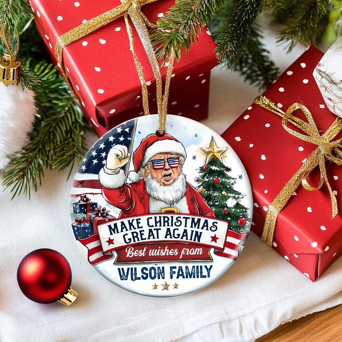 Make Christmas Great Again, Trump2024, US President Funny Christmas Cu ...