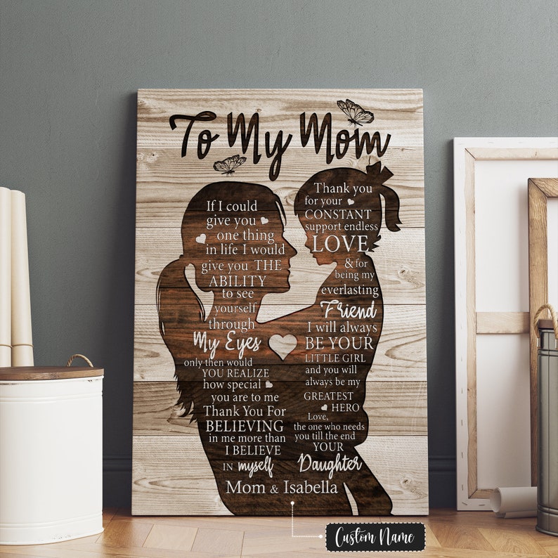 To My Mom Custom Canvas Wall Art, To My Dad Art, Gifts For Mom And Dad ...
