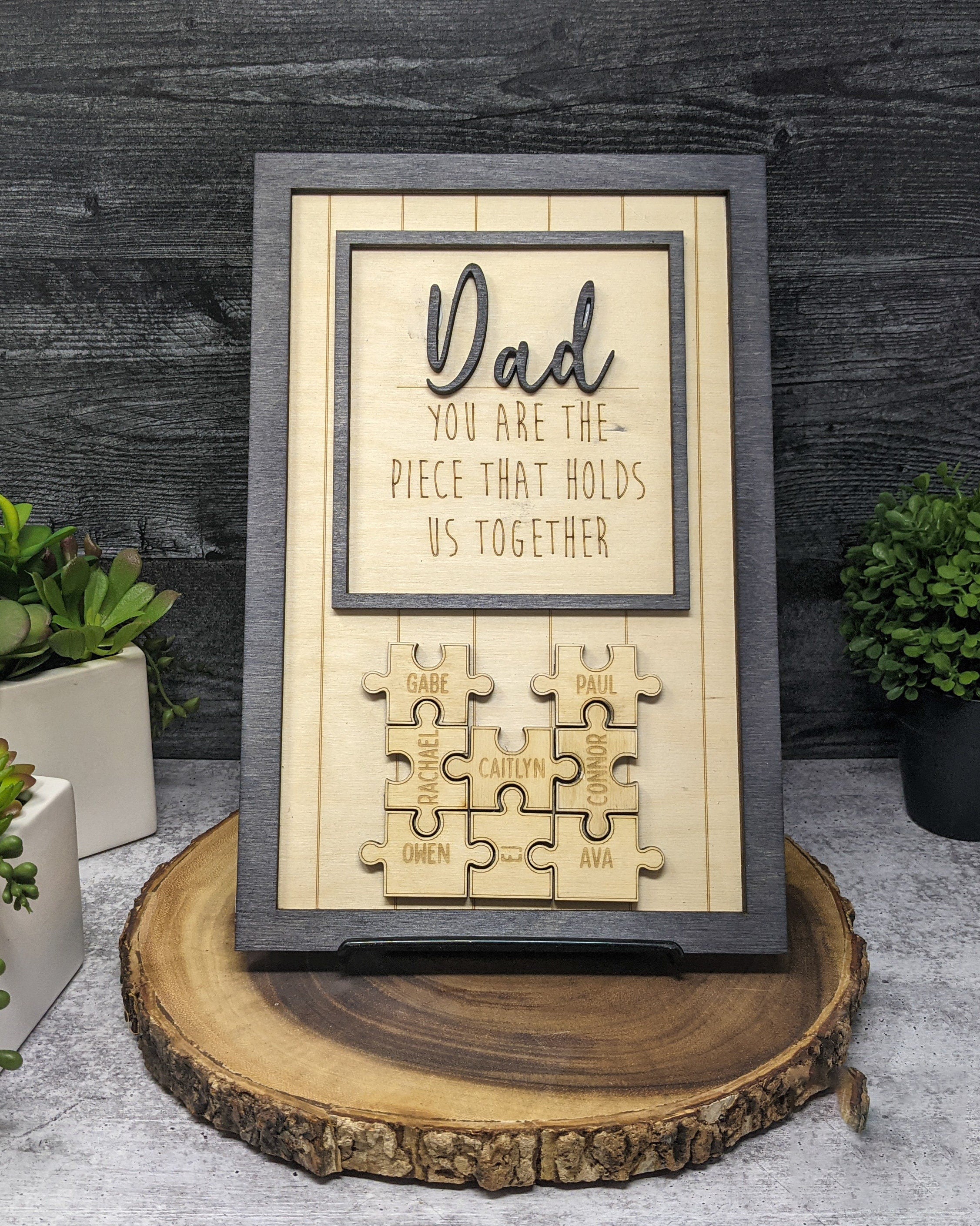 Dad You Are The Piece That Holds Us Together Personalized Dad Jigsaw P ...