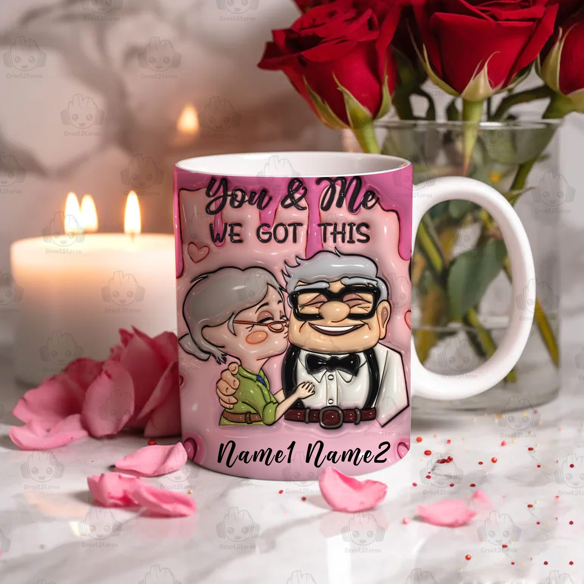 You & Me We Got This 3D Inflated Valentine Mug, Valentine Gift For Cou ...