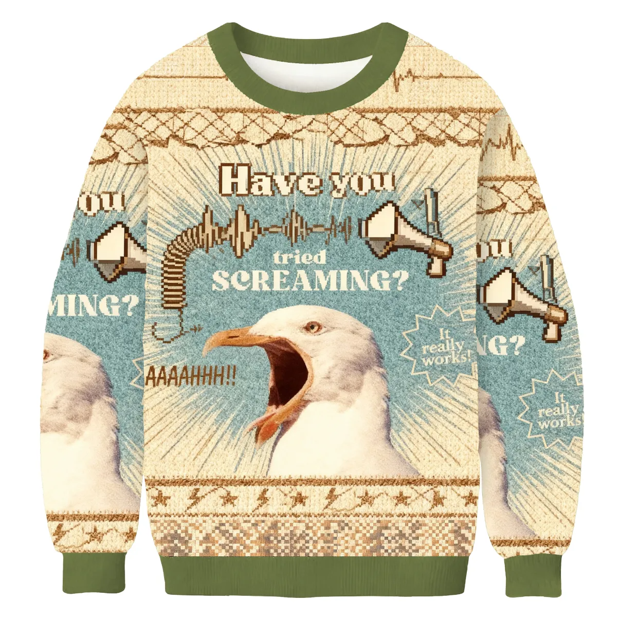 Have You Tried Screaming Funny Ugly Sweater, Ugly Xmas Sweater, Christ ...