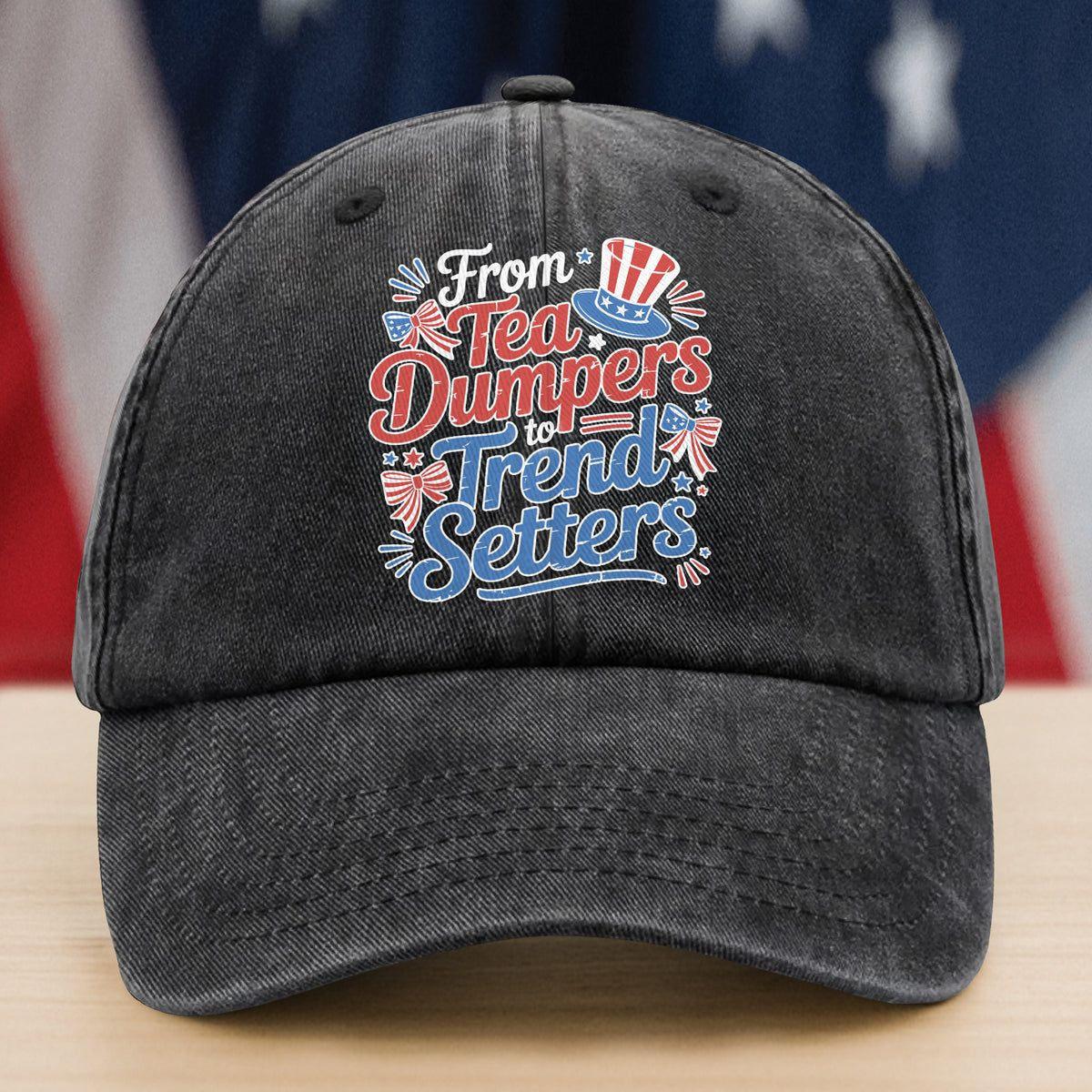 250th Of Freedom 250 Years Of Freedom Washed Denim Baseball Cap, Ameri ...