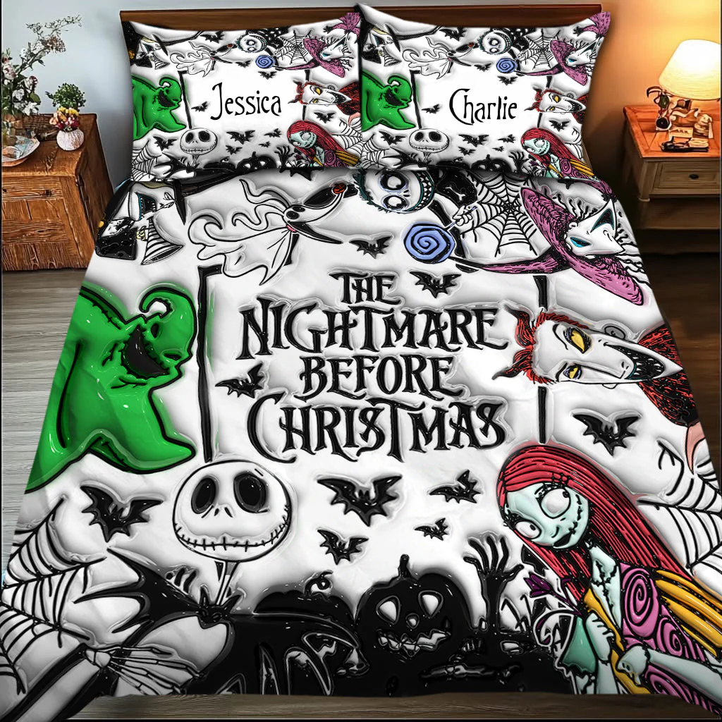 Custom Nightmare Halloween Bed Sheets, King Size Bedroom Sets, Couple ...