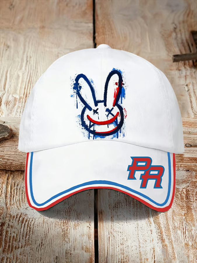 Here For The Benito Bowl White Hat, Puerto Rico Flag Printed Hat Benit ...