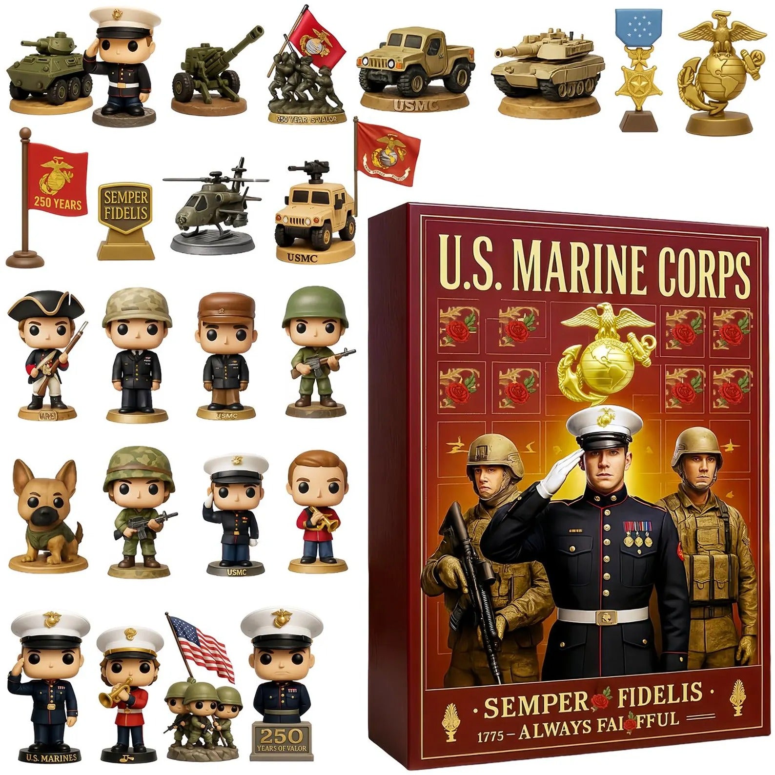 US Marine Corps Advent Calendar, Pop Star Singer Ornament, Christmas C ...