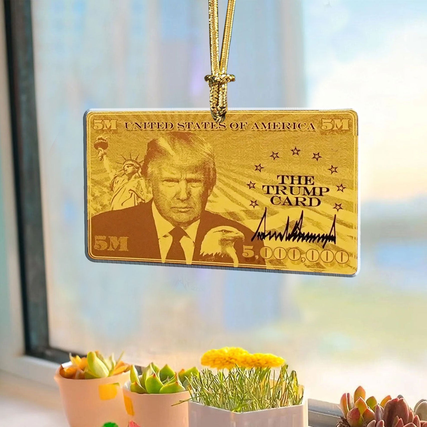 The Trump Card Acrylic Golden Card, Political Gift, Trump Supporters G ...