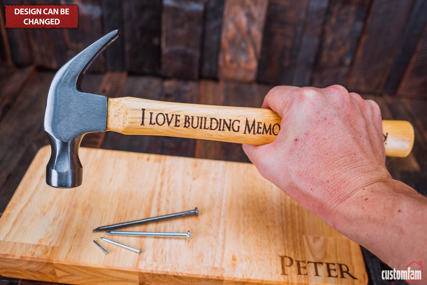 Personalized Engraved Hammer Gift Set with Wooden Box and Nails, Frami ...