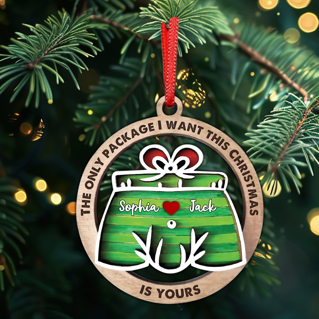 Funny Inappropriate Christmas Ornaments, Personalized Christmas Gift ...