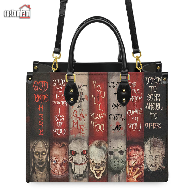 Horror Movie Leather Handbag, Scary Movies Fans Gift, Halloween Scary ...