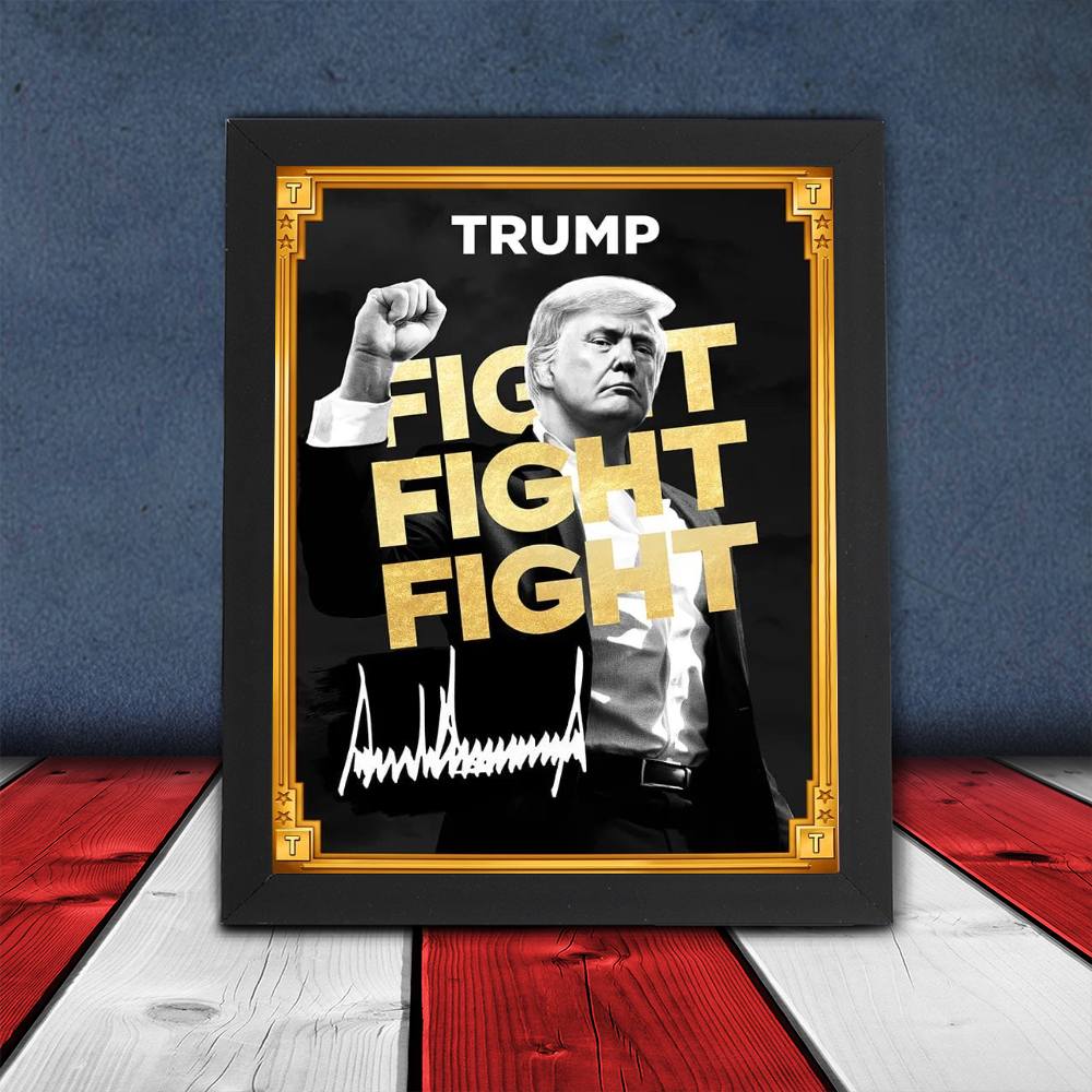 Trump Fight Fight Fight Picture Frame, Trump2024, Patriotic Gift ...