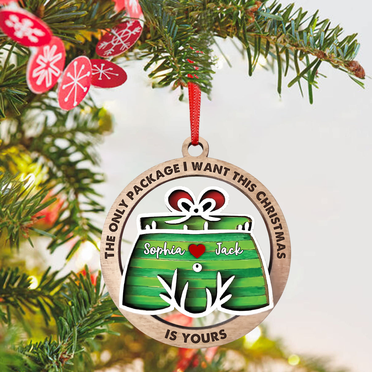 Funny Inappropriate Christmas Ornaments, Personalized Christmas Gift ...