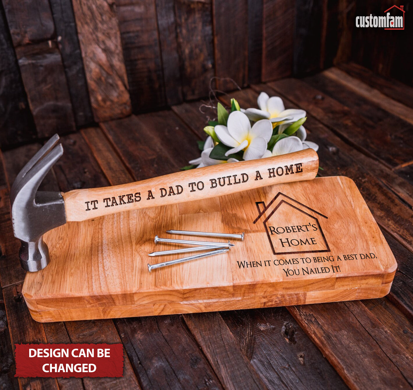It Takes A Dad To Build A Home Personalised Engraved Hammer, Framing H ...