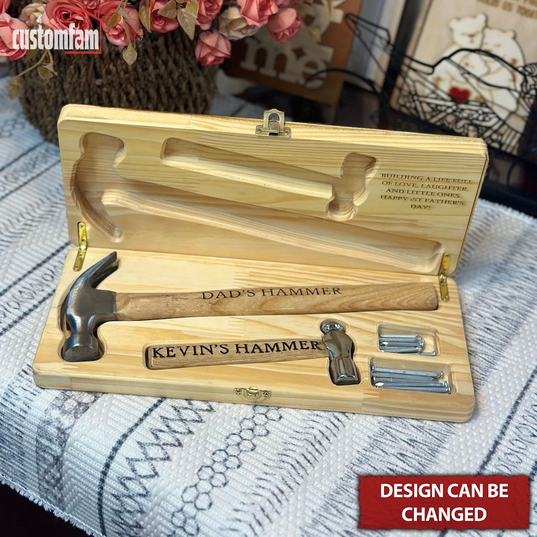 Custom Father & Child Engraved Hammer Gift Set, Framing Hammer, Gifts ...