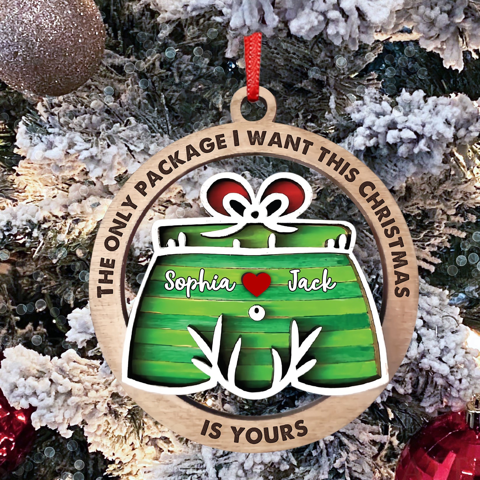 Funny Inappropriate Christmas Ornaments, Personalized Christmas Gift ...