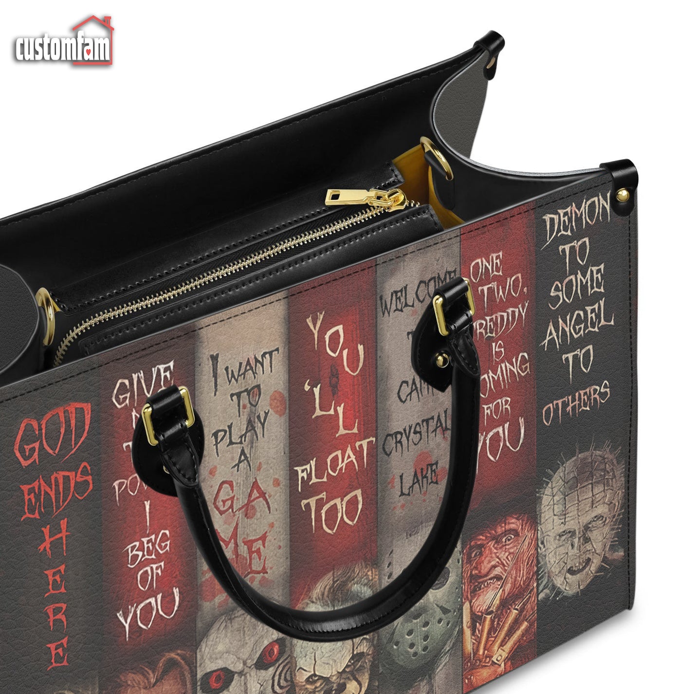Horror Movie Leather Handbag, Scary Movies Fans Gift, Halloween Scary ...